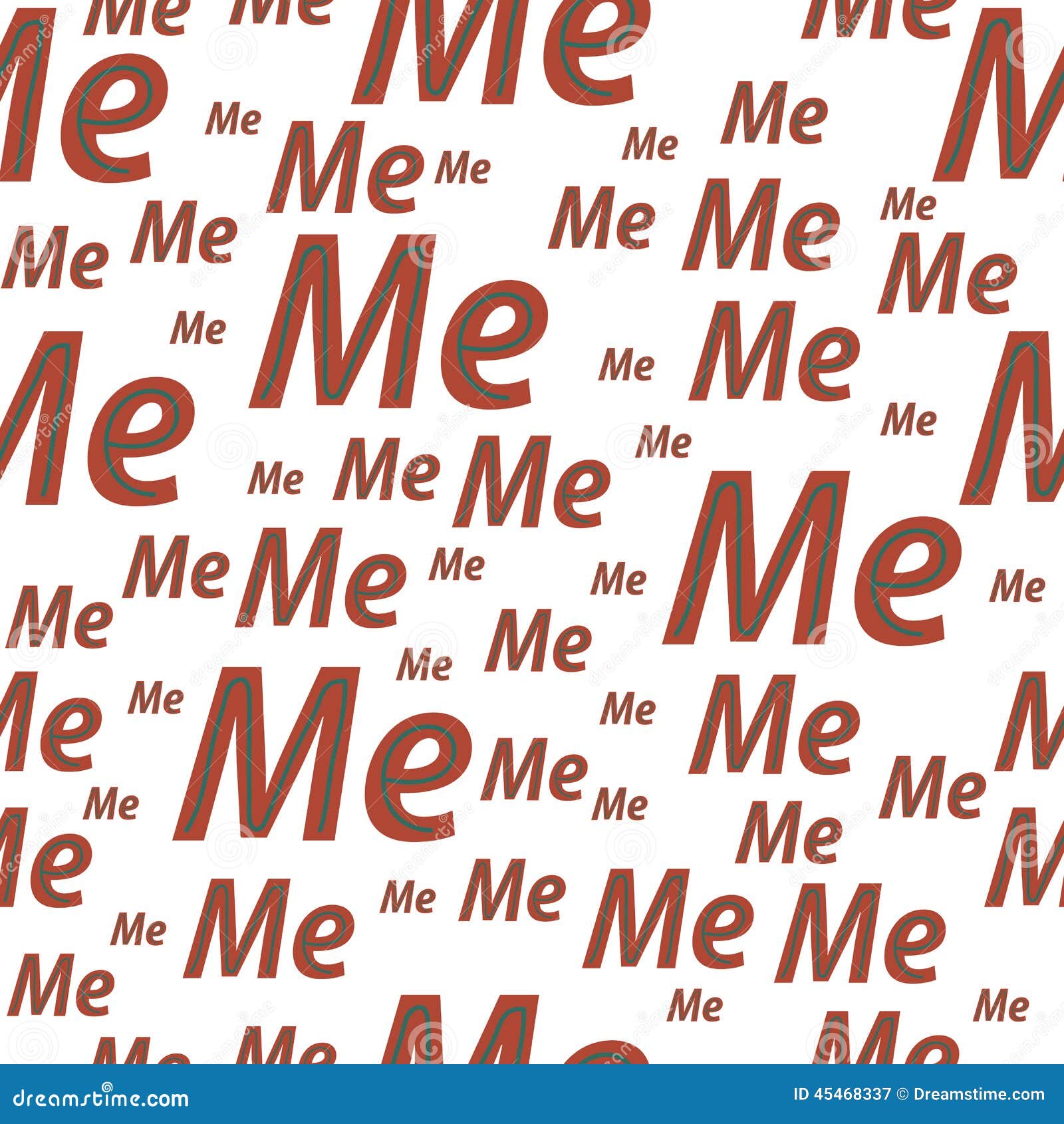 Me stock vector. Illustration of pattern, text, love - 45468337