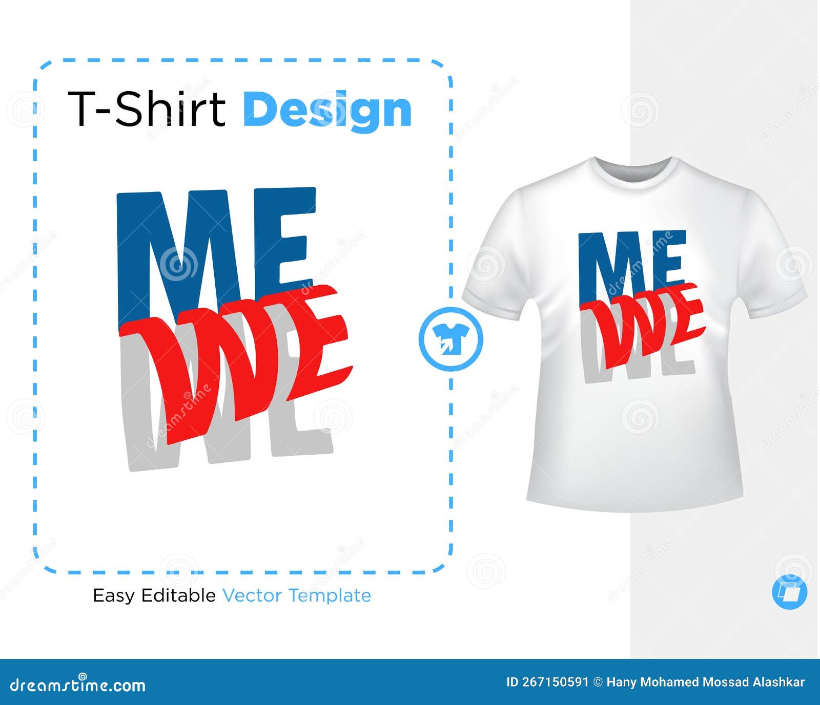 ME and we , T-shirt Design , Vector Illustration Stock Vector ...