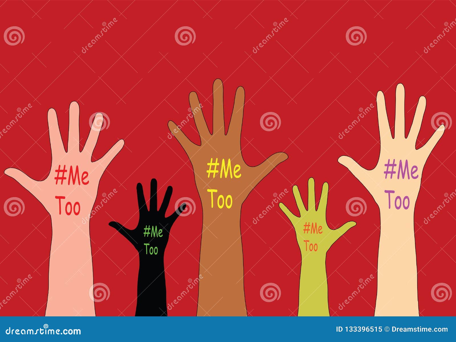 Me Too - Hands stock vector. Illustration of sexism - 133396515