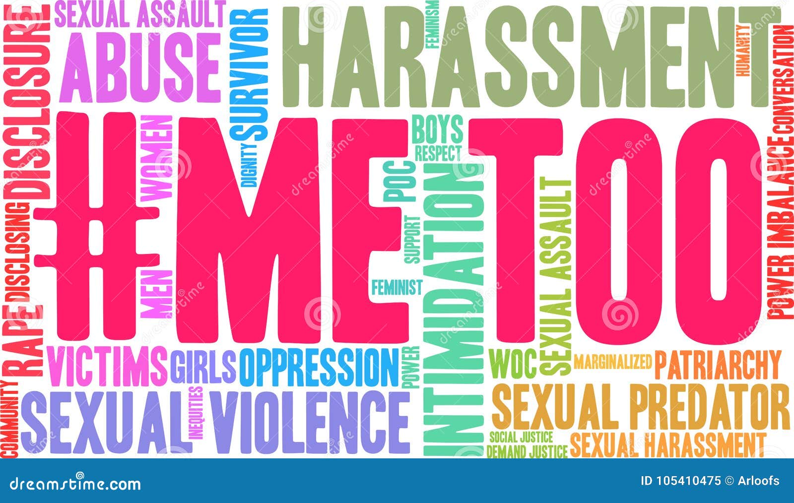 Me Too Word Cloud stock illustration. Illustration of intimidation ...