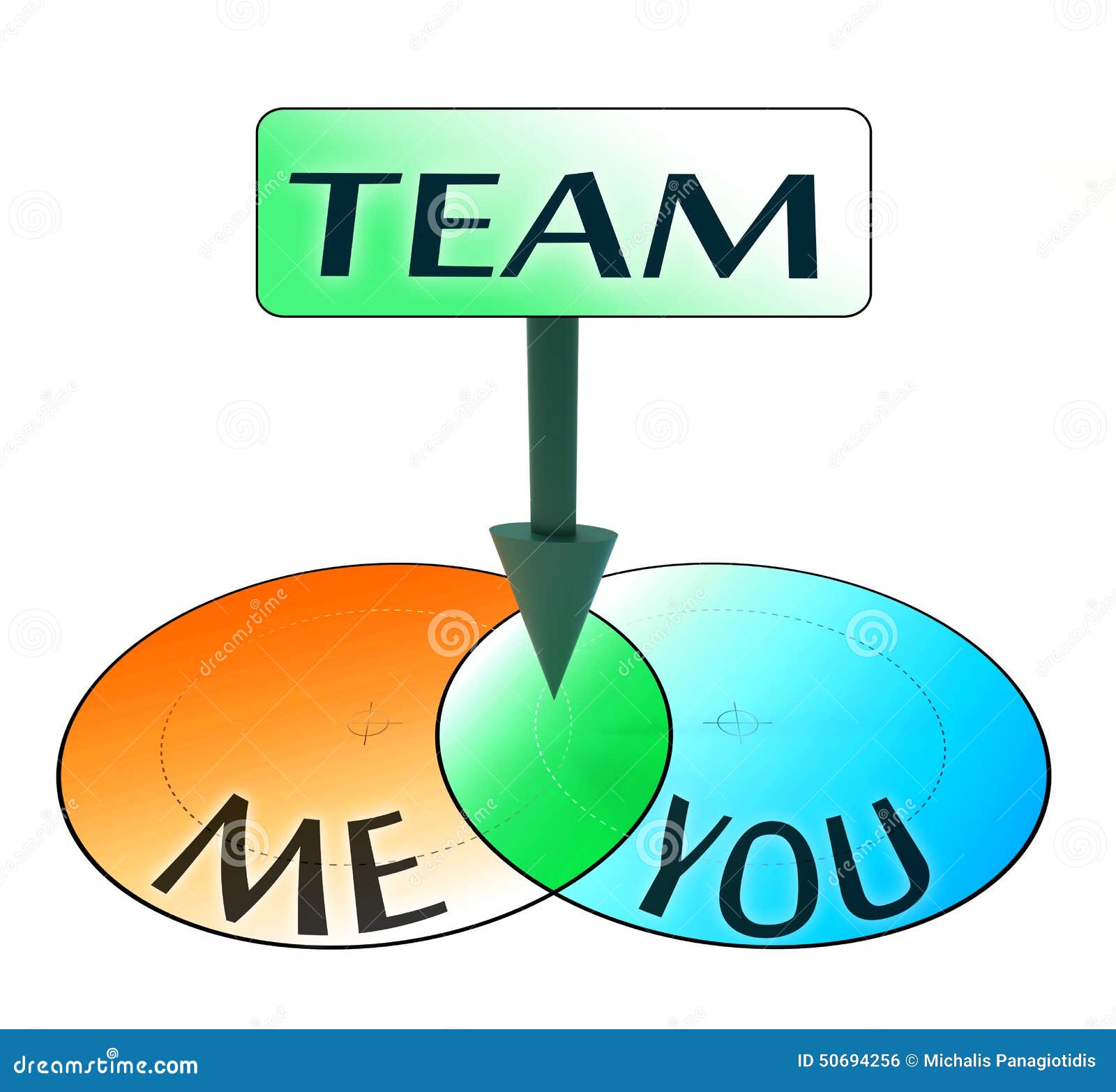 Me and you make a team stock illustration. Illustration of strategy ...