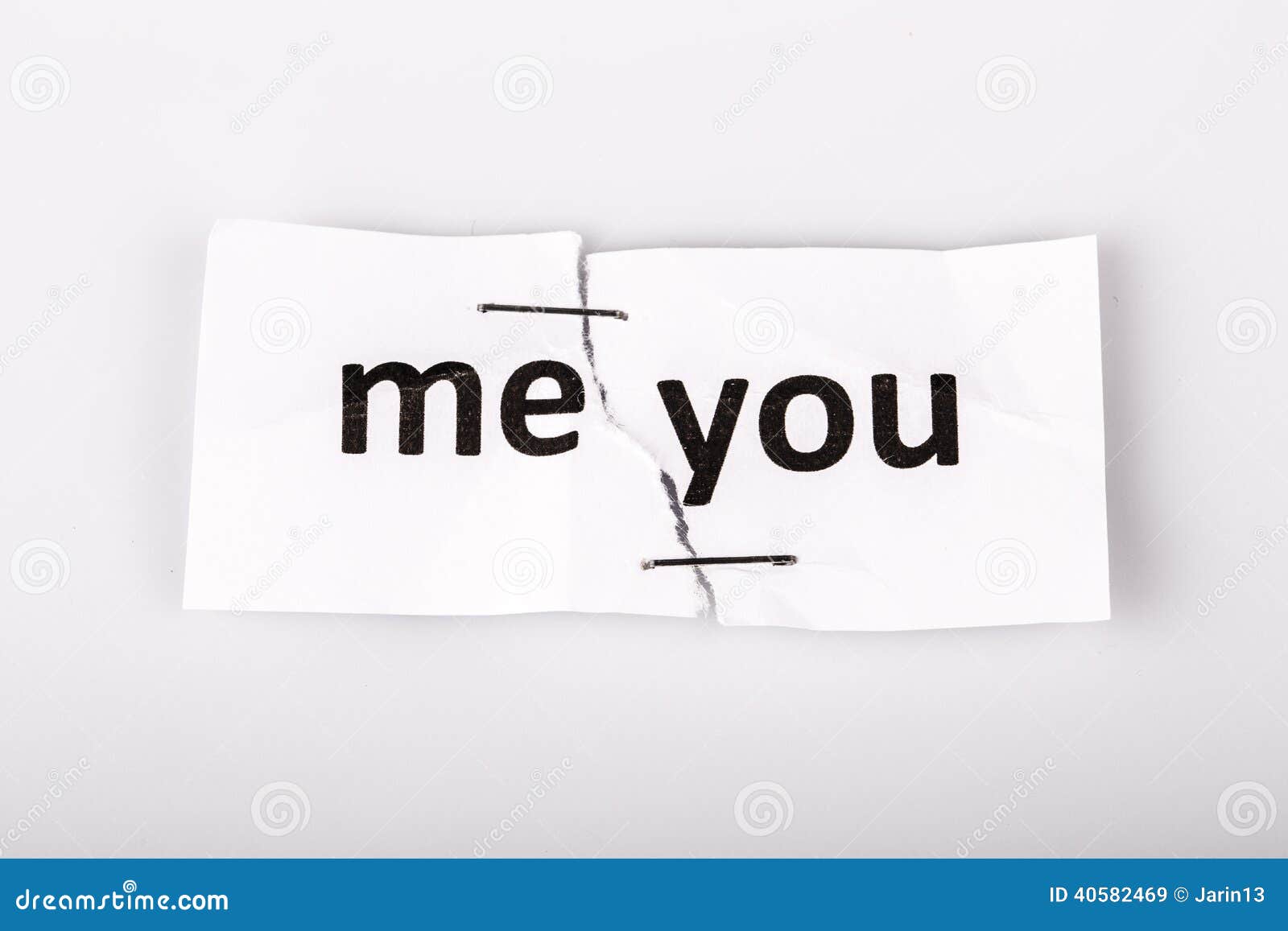 Me You Words Written on Torn and Stapled Paper Stock Image - Image of ...