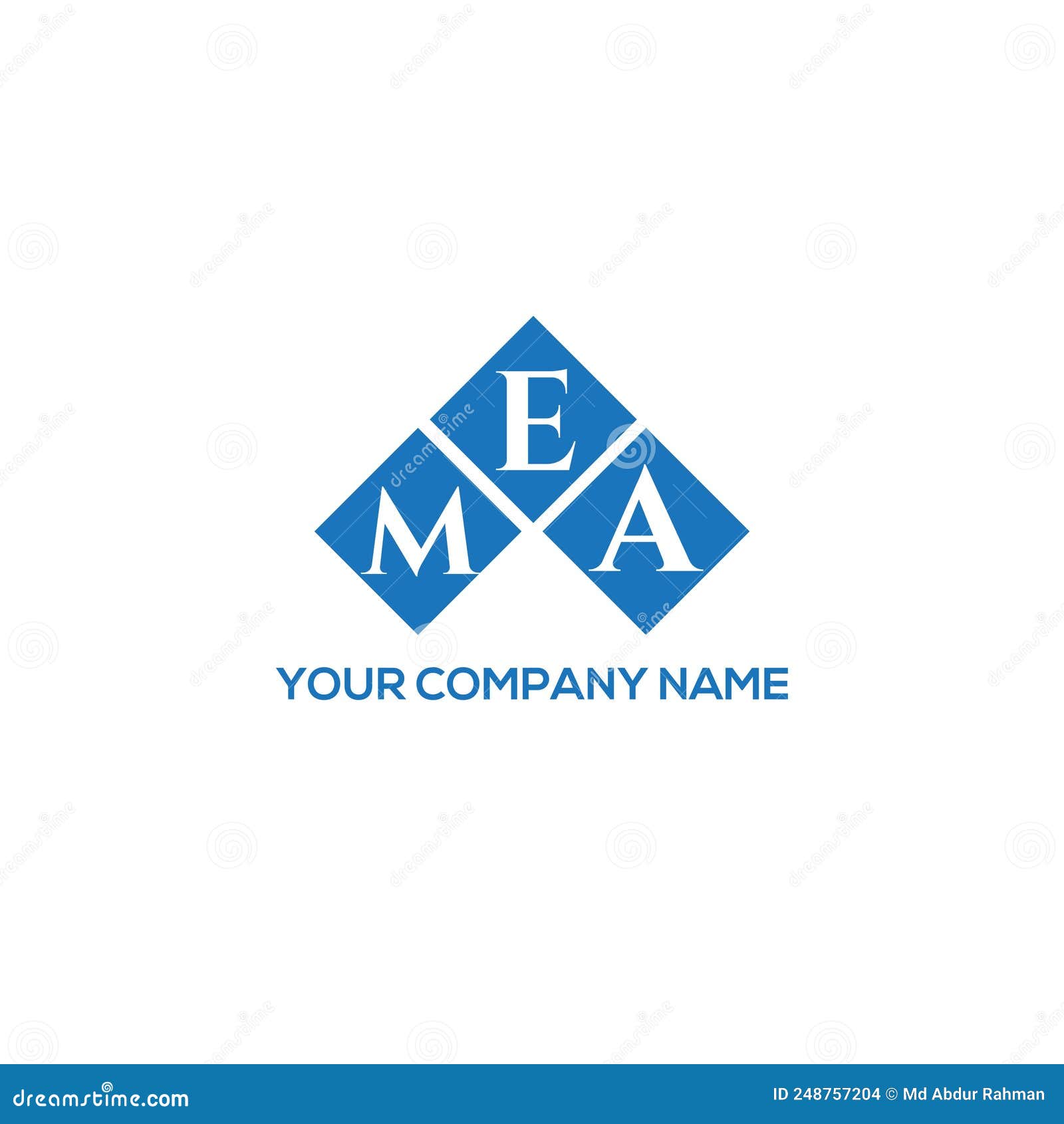 MEA Letter Logo Design on BLACK Background. MEA Creative Initials ...