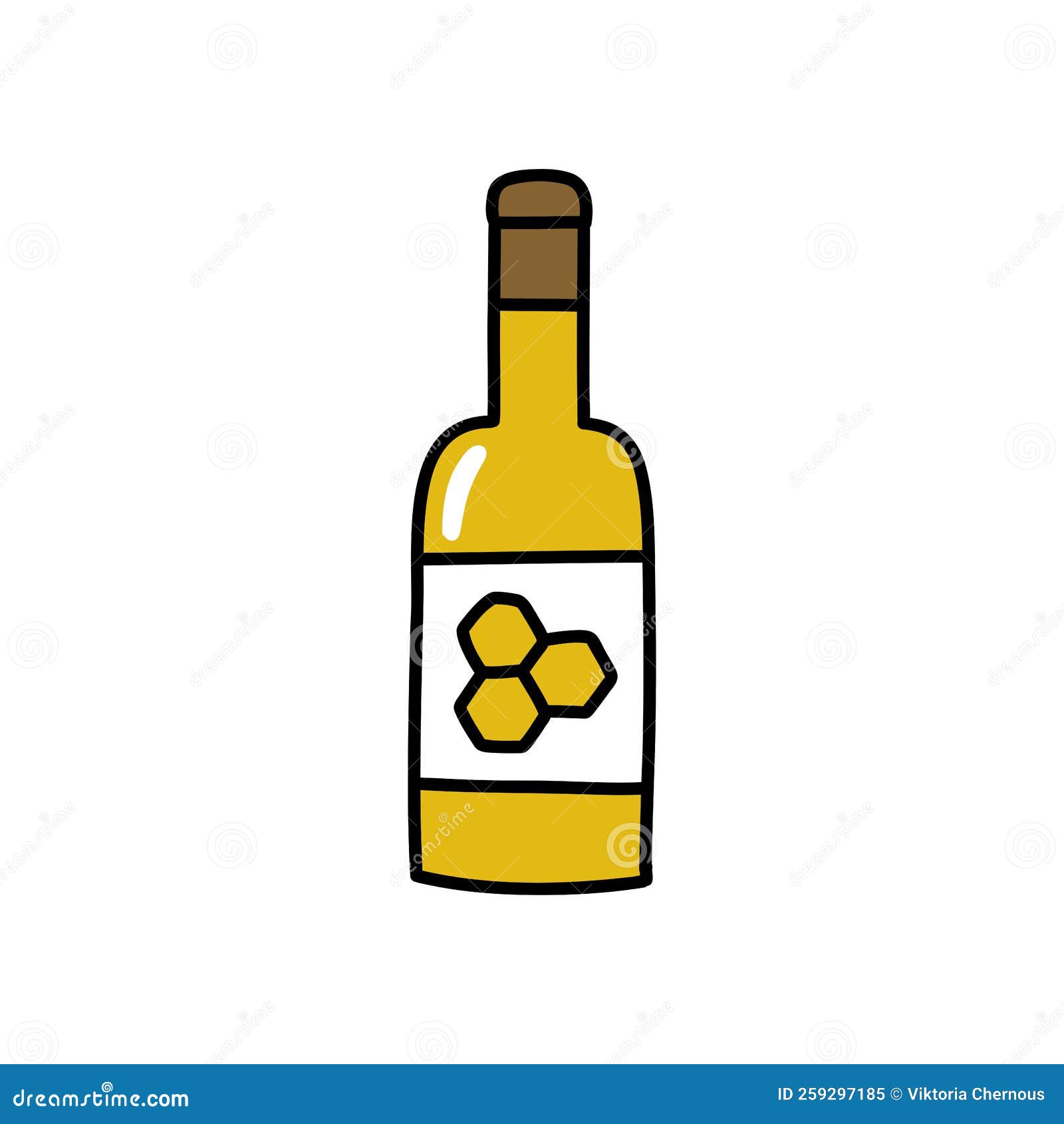 Mead Bottle Doodle Icon, Vector Color Line Illustration Stock Vector ...