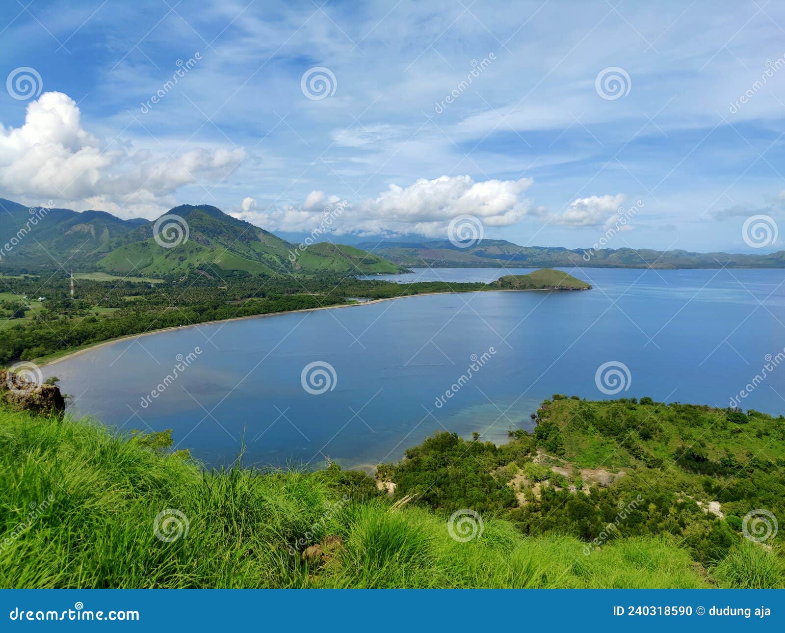 The meadow above the beach stock photo. Image of fell - 240318590