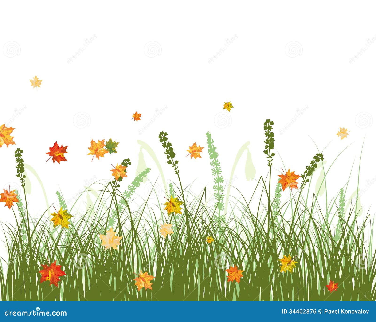 Meadow autumn background stock vector. Illustration of flower - 34402876