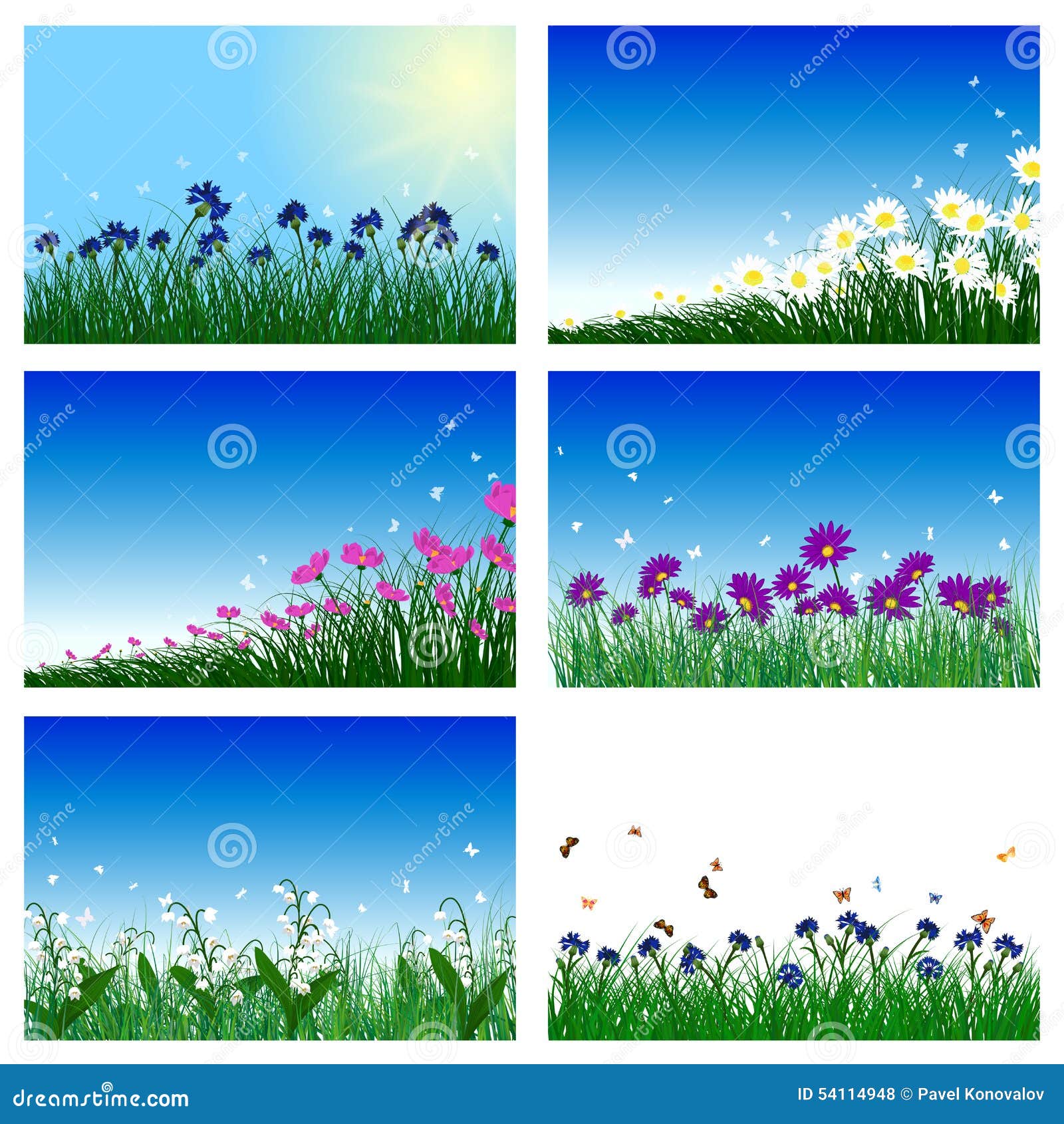 Meadow Color Background Vector Illustration | CartoonDealer.com #43144226