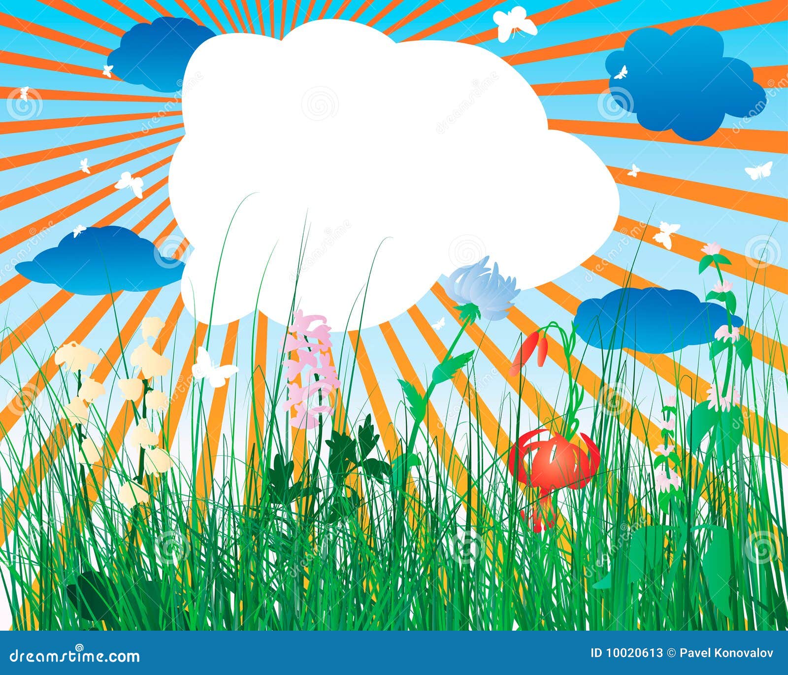 Meadow illustration stock vector. Illustration of copy - 10020613