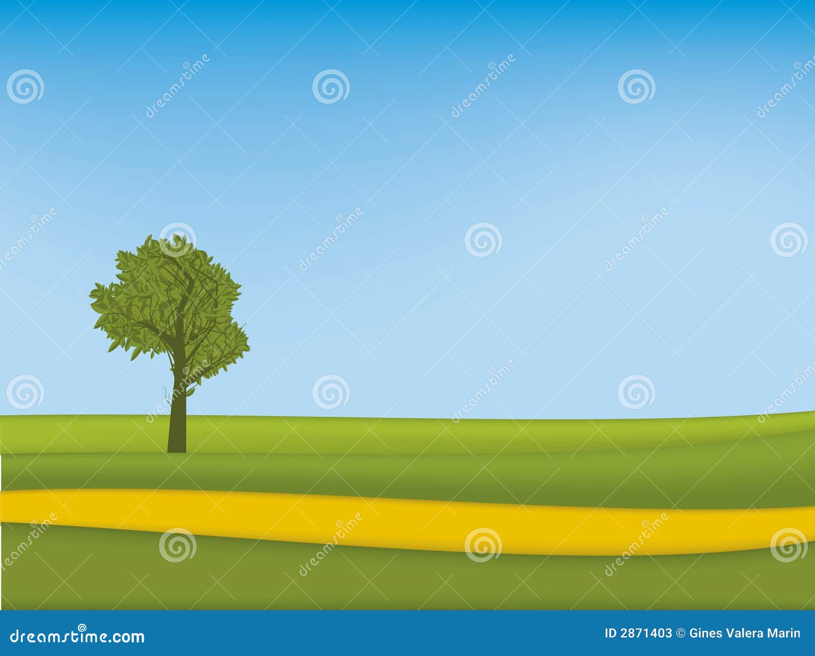Meadow (vector) stock vector. Illustration of nature, stylized - 2871403