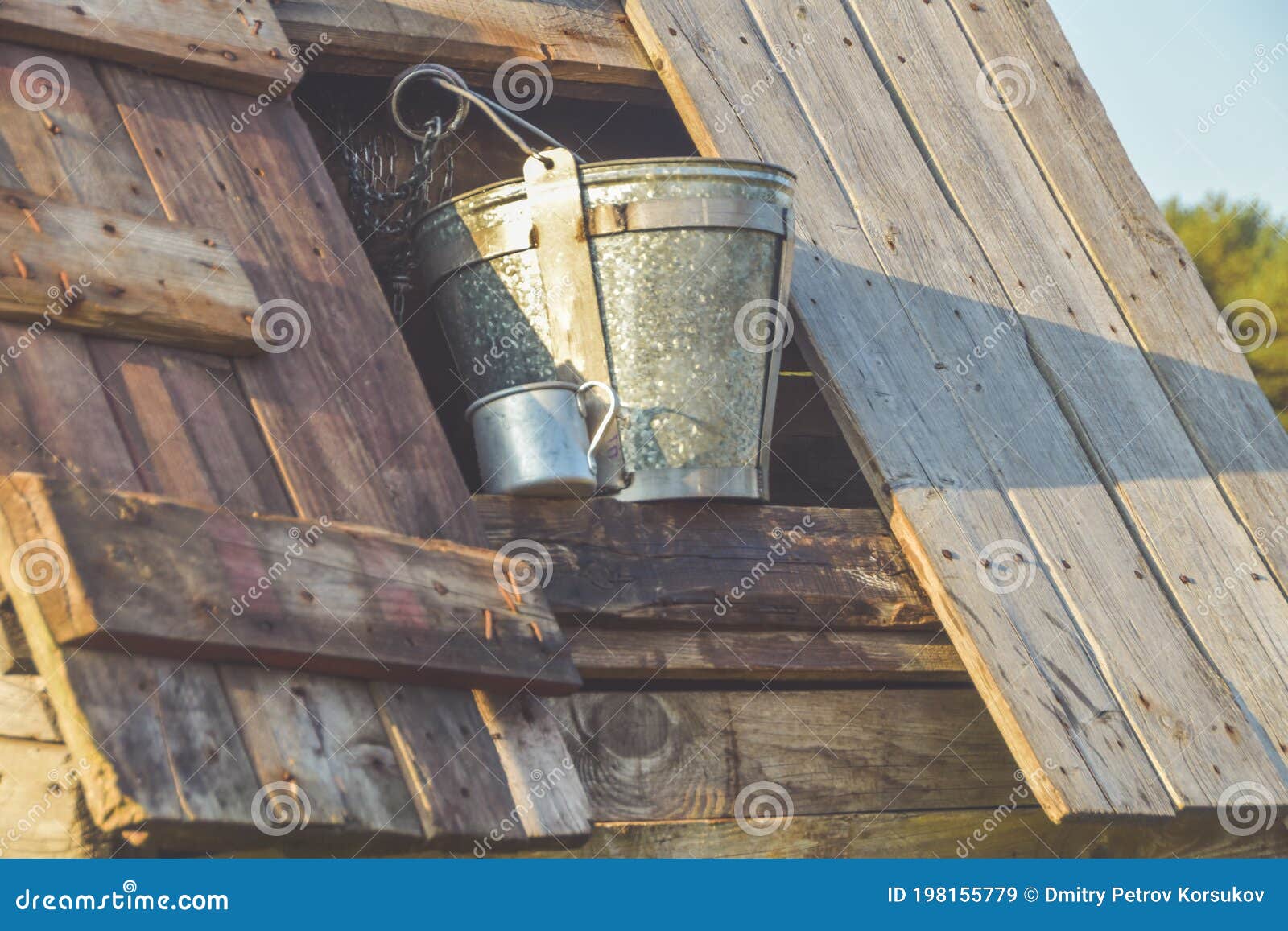 A Meadow Well is an Old Well with Clean Artesian Water Stock Image ...
