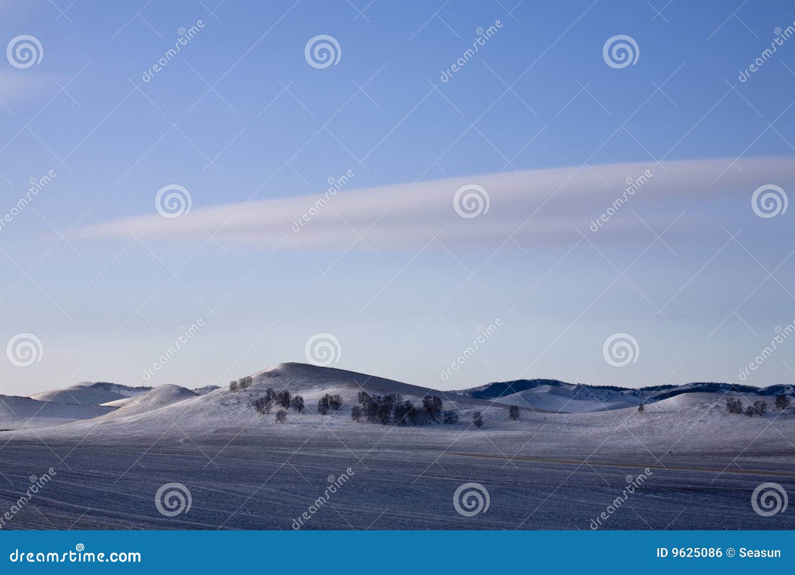 Meadow in winter stock photo. Image of light, grass, china - 9625086