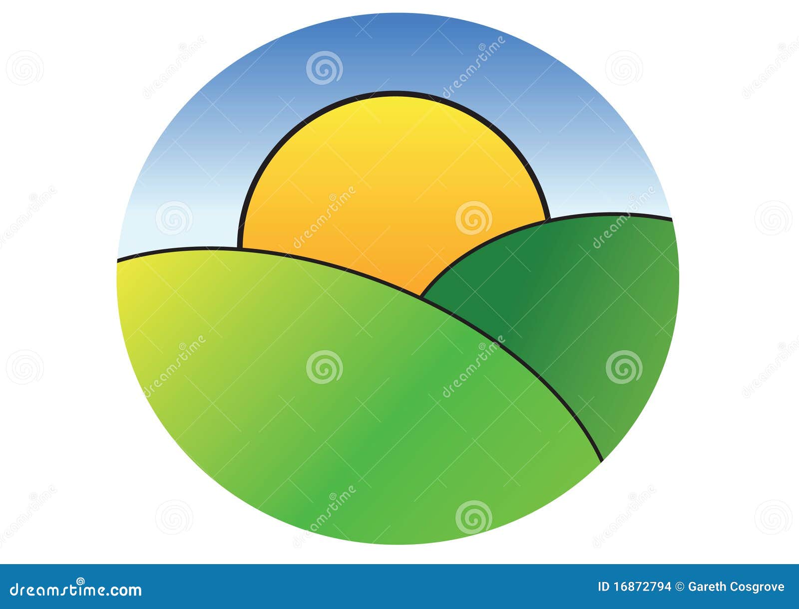 The Meadows stock vector. Illustration of logo, grassy - 16872794