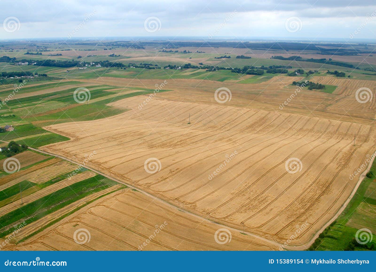 Meadows and Fields. Aerial Image Stock Photo - Image of rural, horizon ...