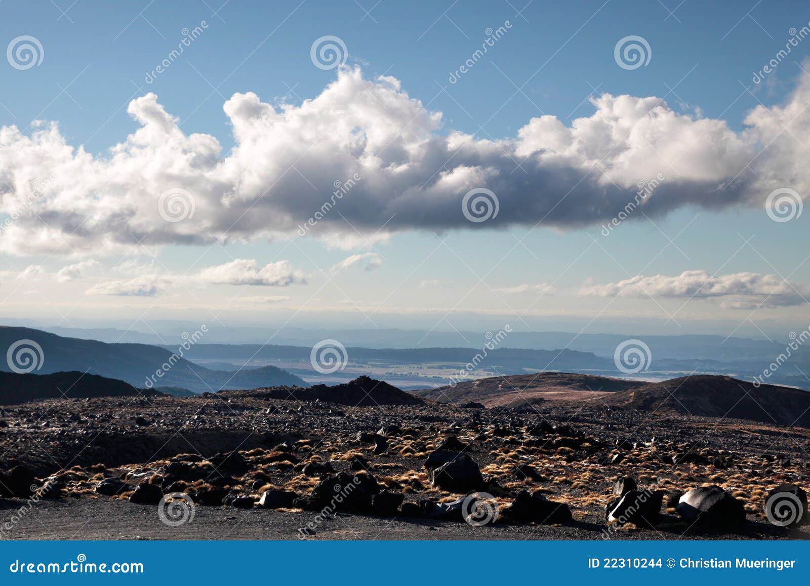 Meager Landscape at Mount Ruapehu Stock Photo - Image of desert, blue ...
