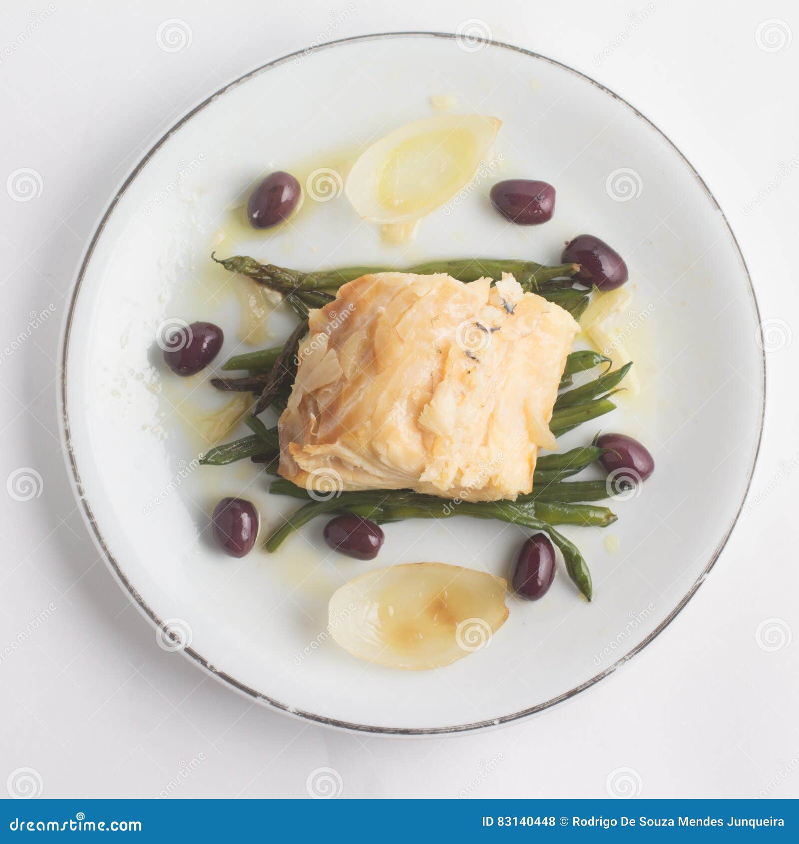 Meal of Boiled Cod Fish stock photo. Image of boiled - 83140448