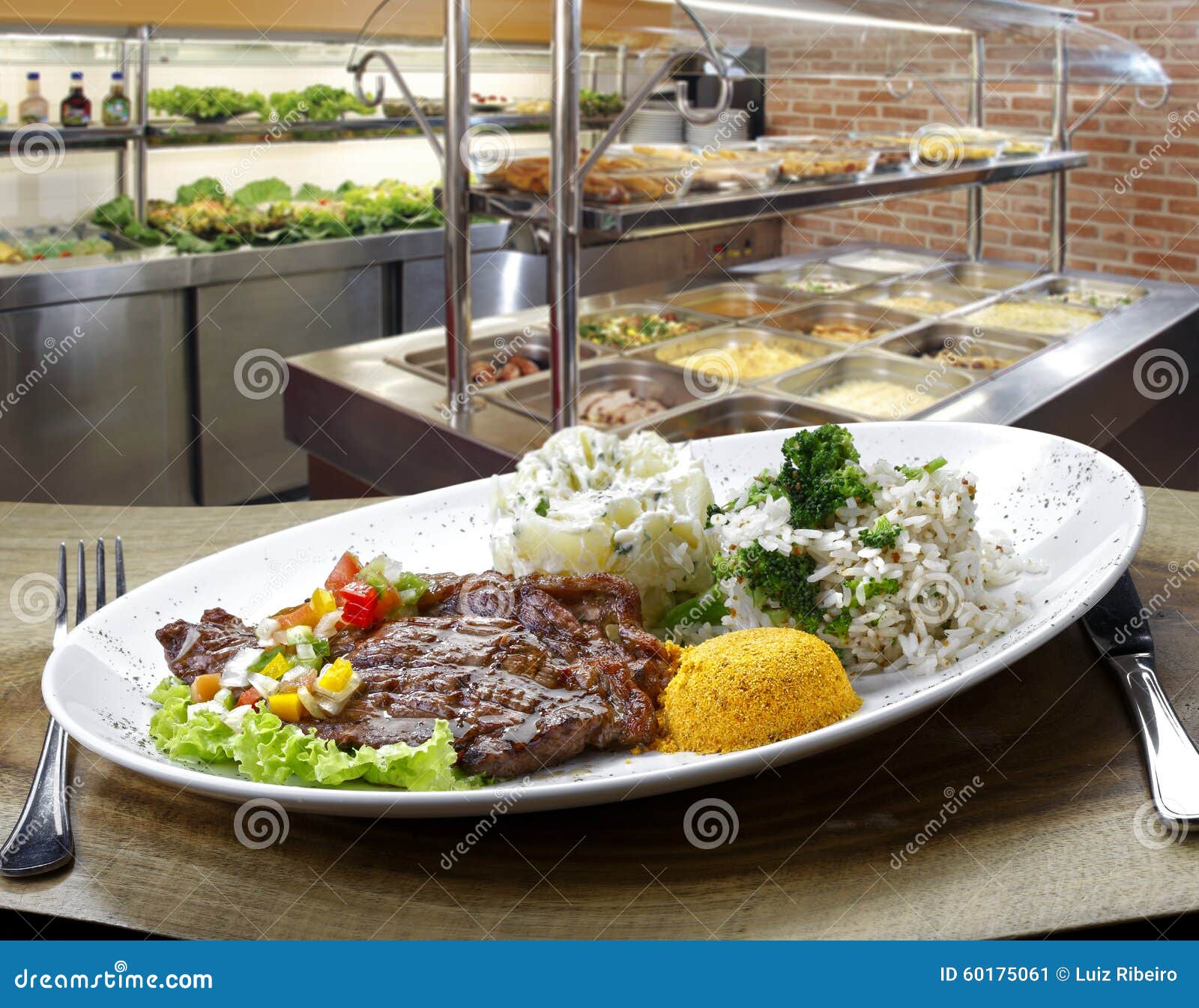 Meal on Display in a Restaurant Stock Image - Image of food, healthy ...