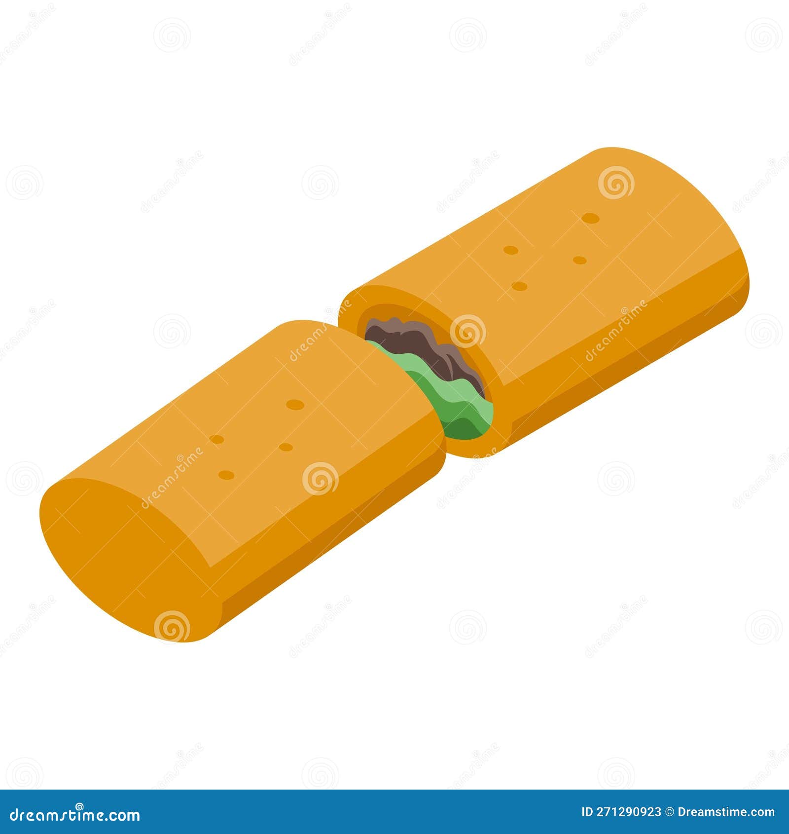 Popiah Icon. Thin Linear Popiah Outline Icon Isolated On White ...