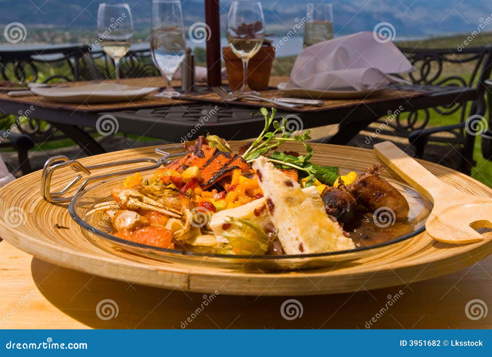 Meal at outdoor restaurant stock photo. Image of summer - 3951682