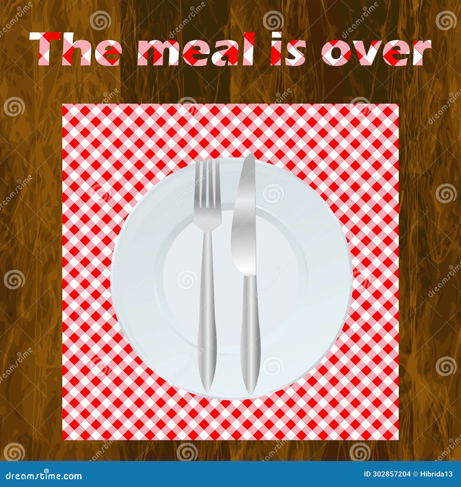 The MEAL is OVER Dining Etiquette Stock Vector - Illustration of ...