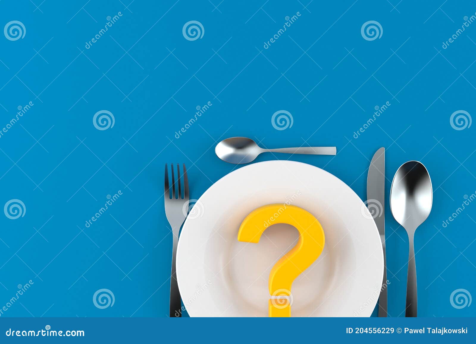Meal with question mark stock illustration. Illustration of concept ...