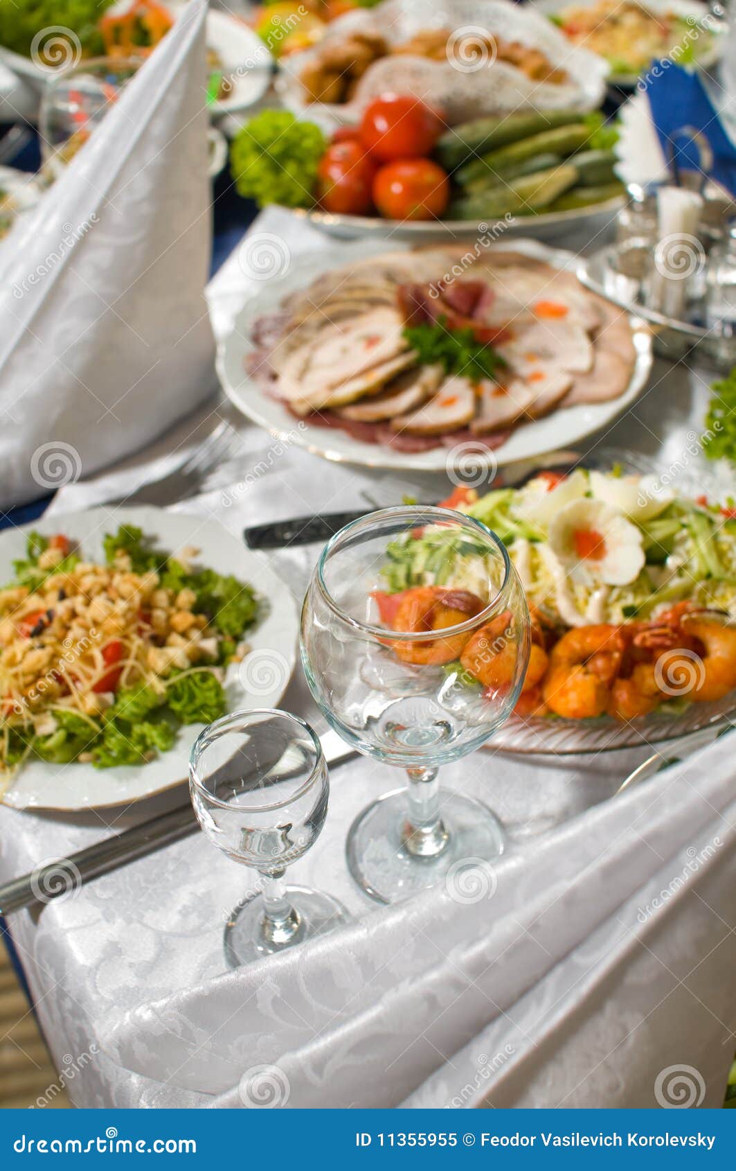 Meal on the served table. stock image. Image of served - 11355955
