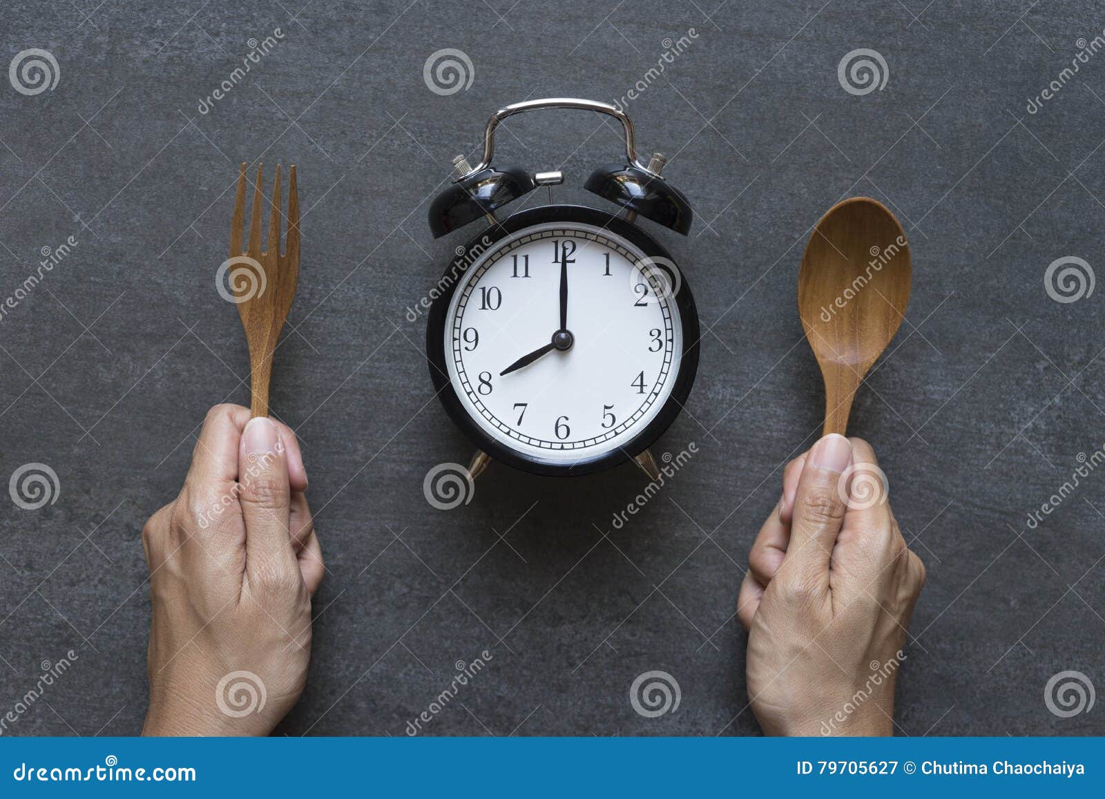 Meal time with alarm clock stock image. Image of clock - 79705627