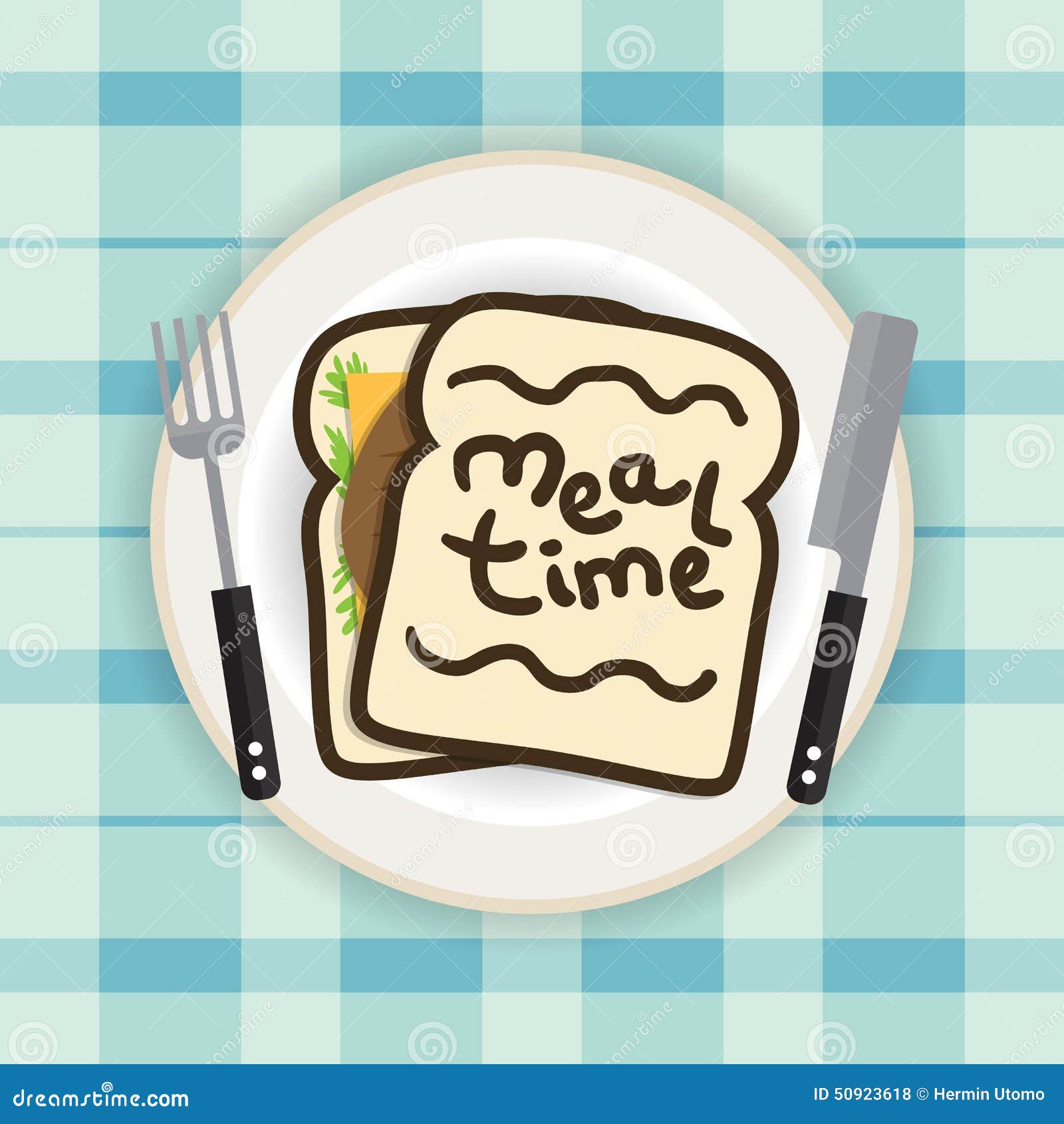 Meal Time stock vector. Illustration of breakfast, cheese - 50923618