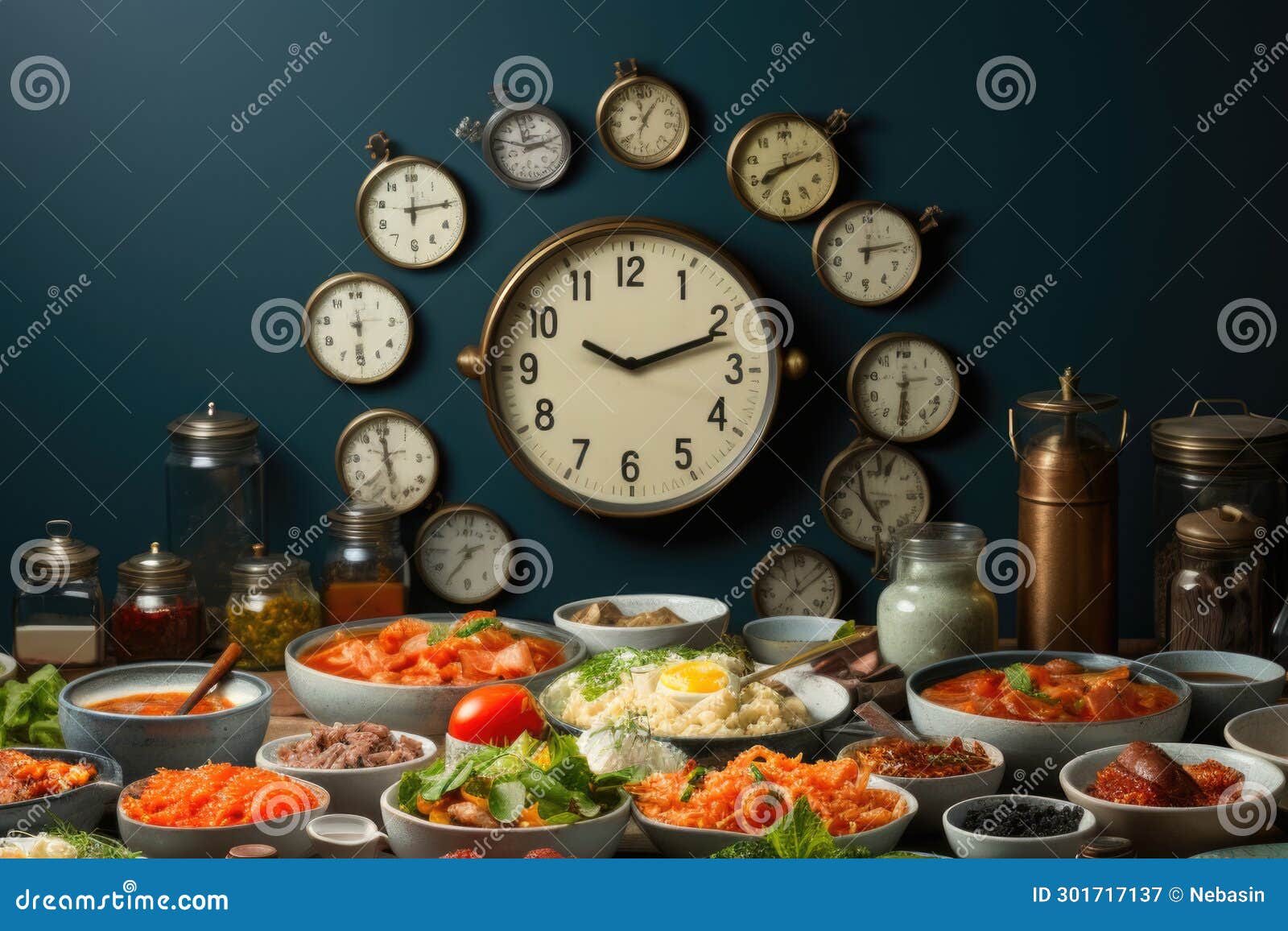 Meal Timing Harmony: Clock and a Plated Dish Symbolizing the ...