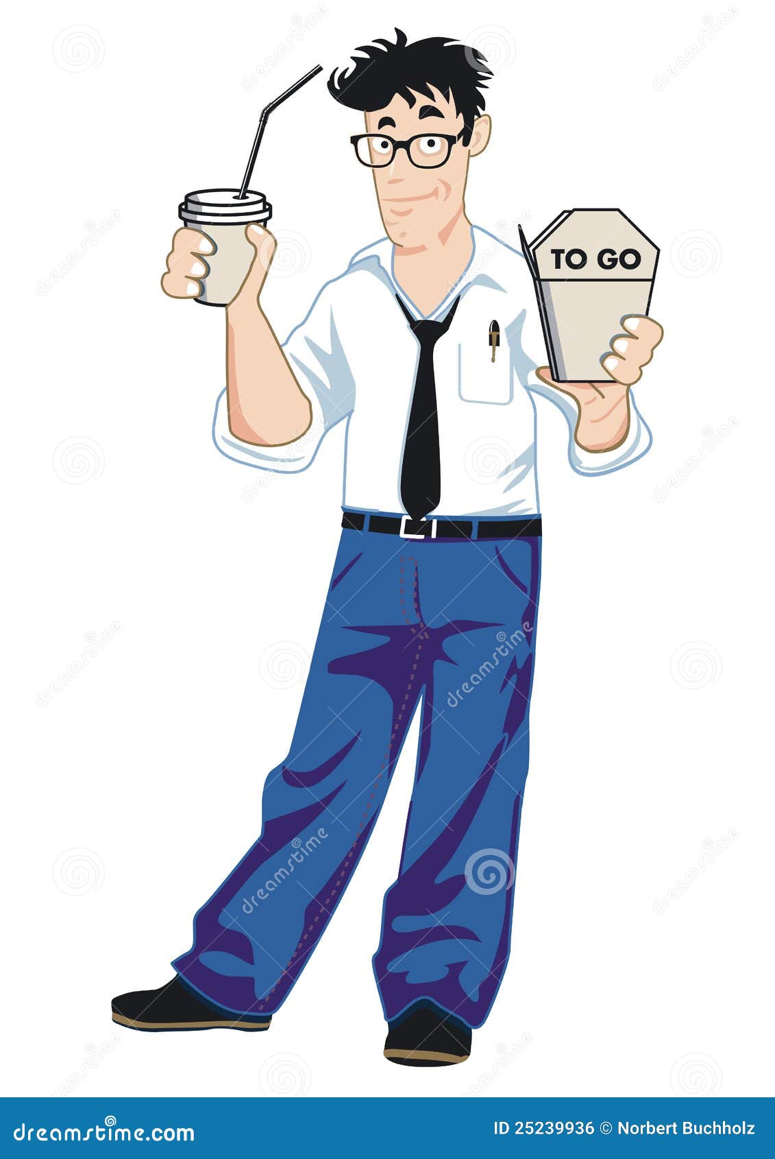 Meal to go stock vector. Illustration of beverage, ready - 25239936