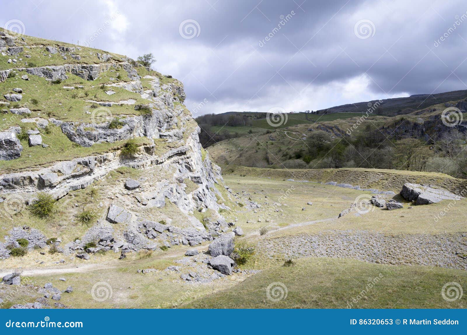Mealbank Quarry, Ingleton stock image. Image of carboniferous - 86320653