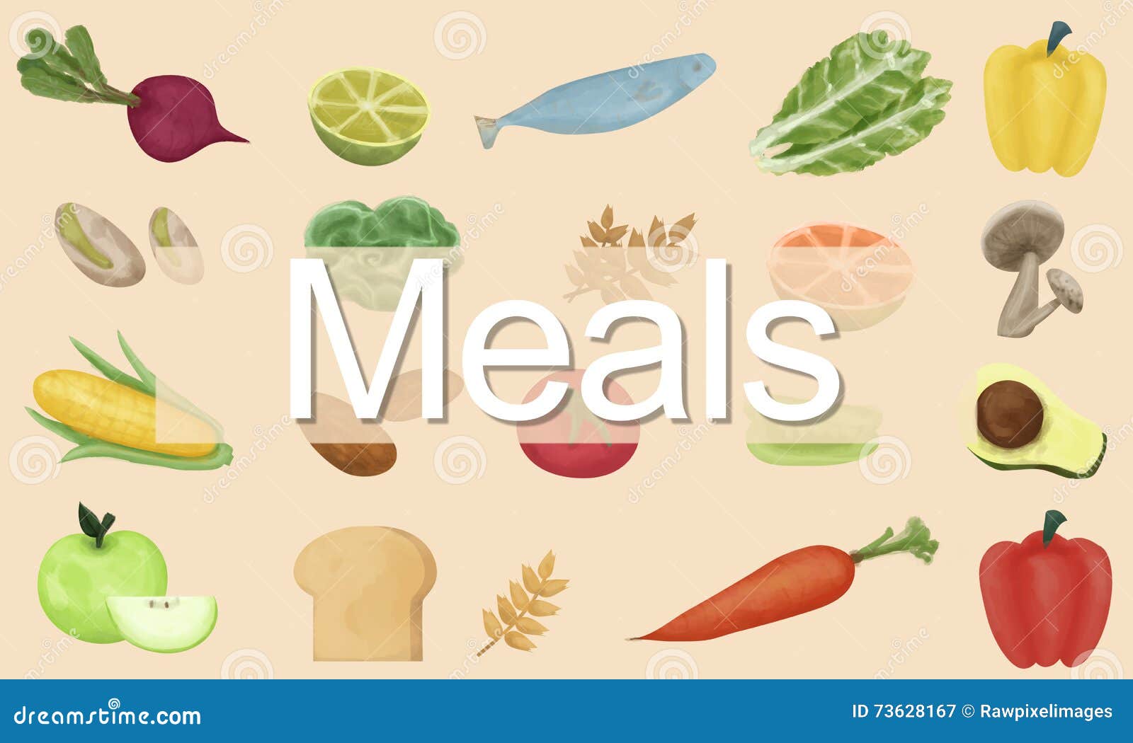 Meals Cuisine Culinary Dining Food Beverage Concept Stock Illustration ...