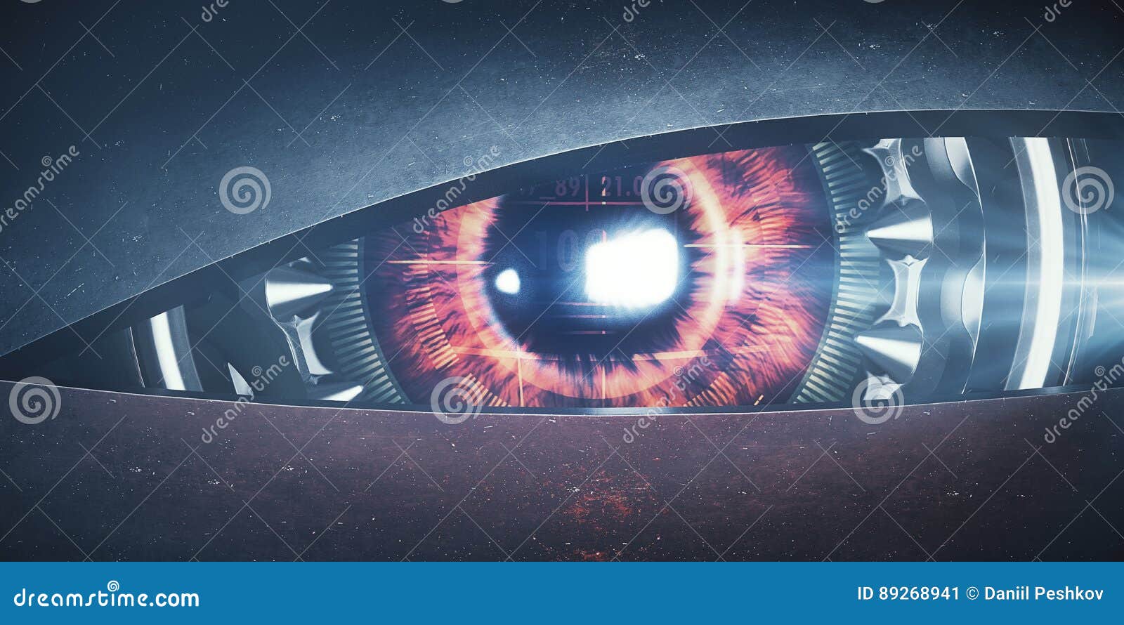 Mean cyber eye stock illustration. Illustration of frustrated - 89268941
