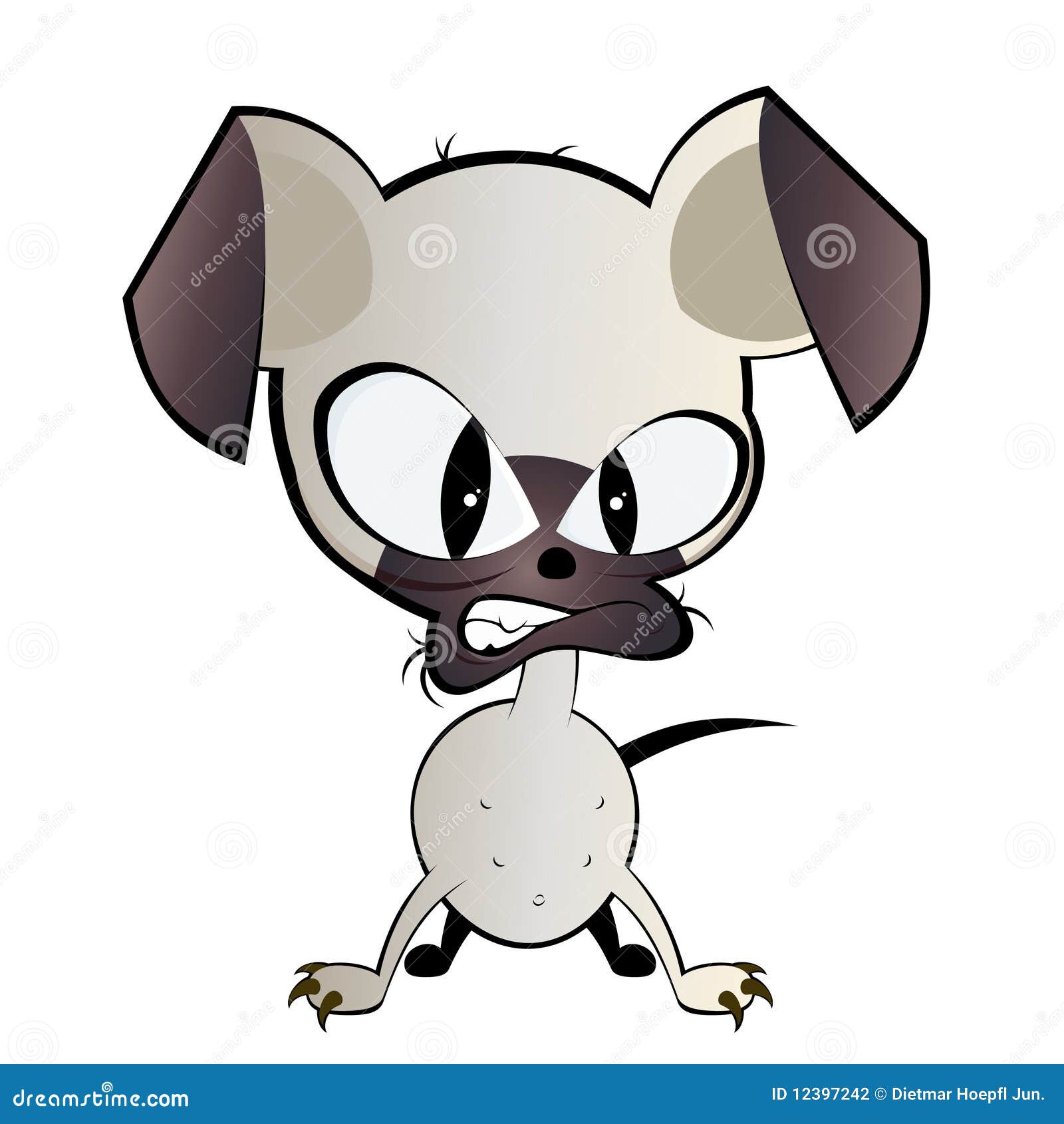 Mean dog illustration stock vector. Illustration of rendering - 12397242