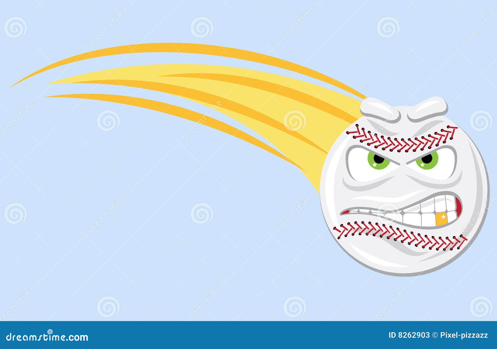 Mean Fast Ball stock vector. Illustration of ball, angry - 8262903