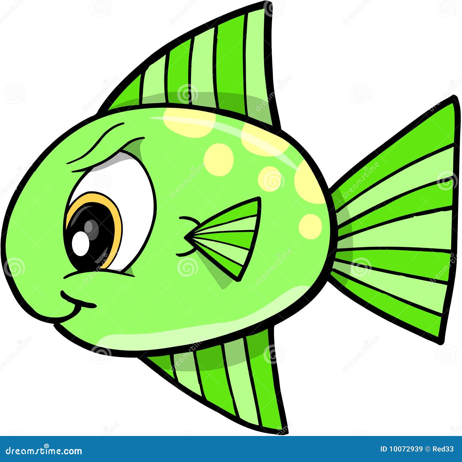Mean Fish Vector Illustration Stock Vector - Illustration of underwater ...