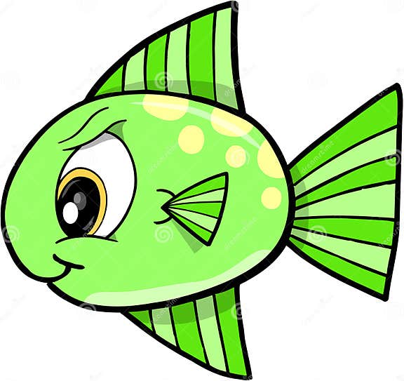 Mean Fish Vector Illustration Stock Vector - Illustration of underwater ...