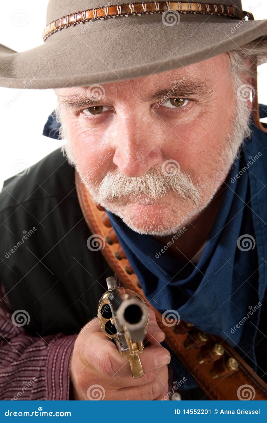 Mean Looking Cowboy stock image. Image of arrest, handgun - 14552201