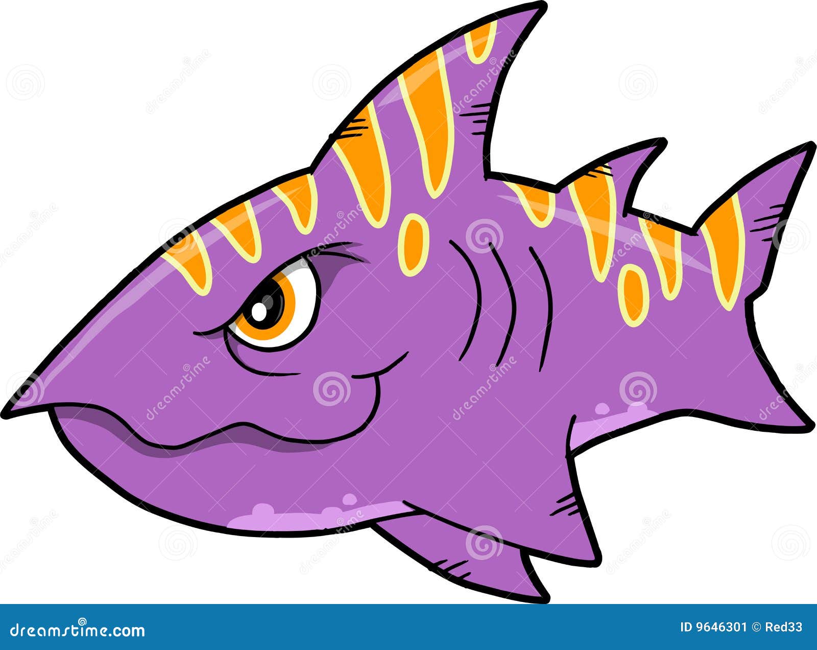 Mean Shark Vector Illustration Stock Vector - Illustration of clip ...
