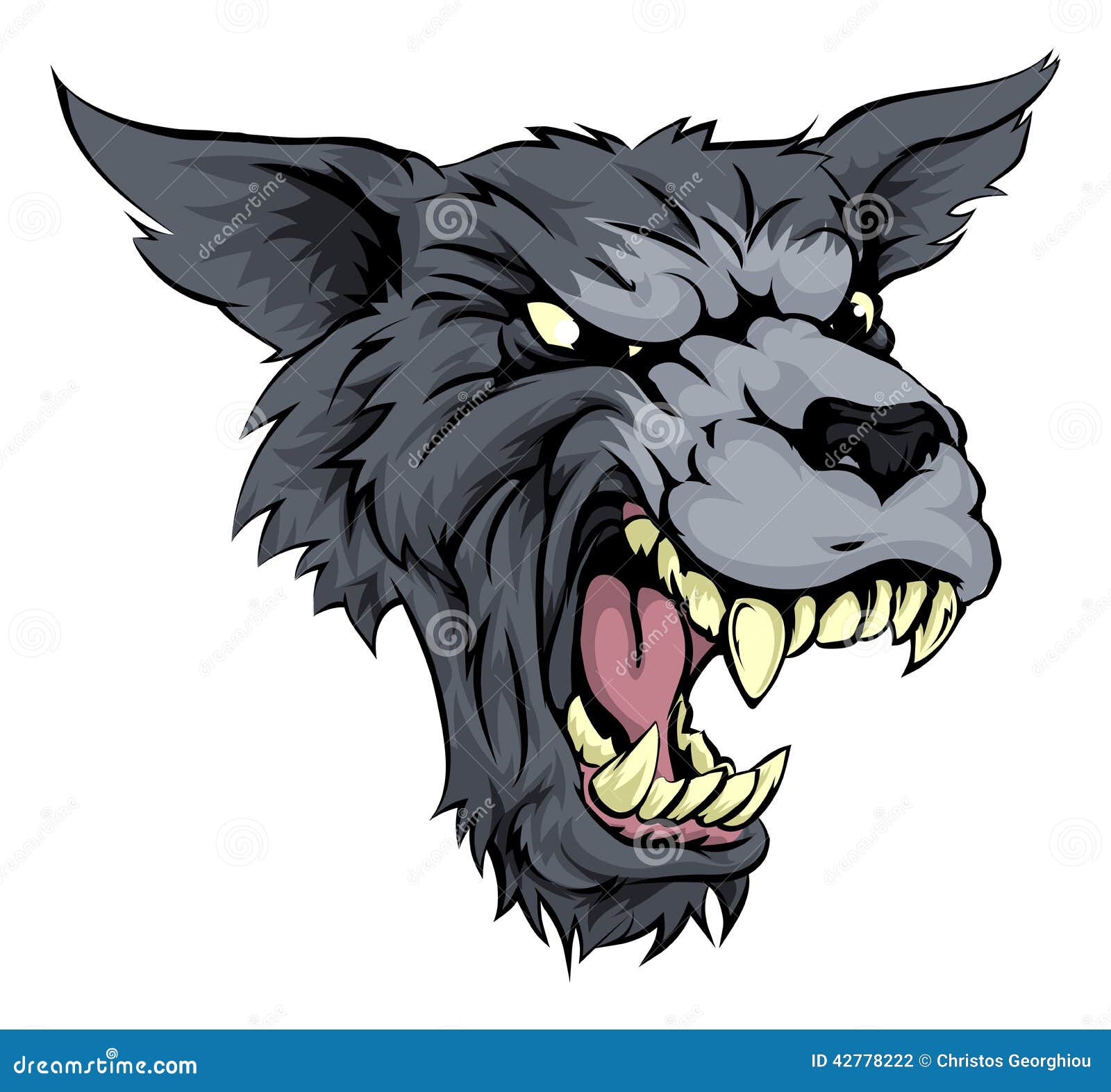 Mean wolf or werewolf stock vector. Illustration of cartoon - 42778222