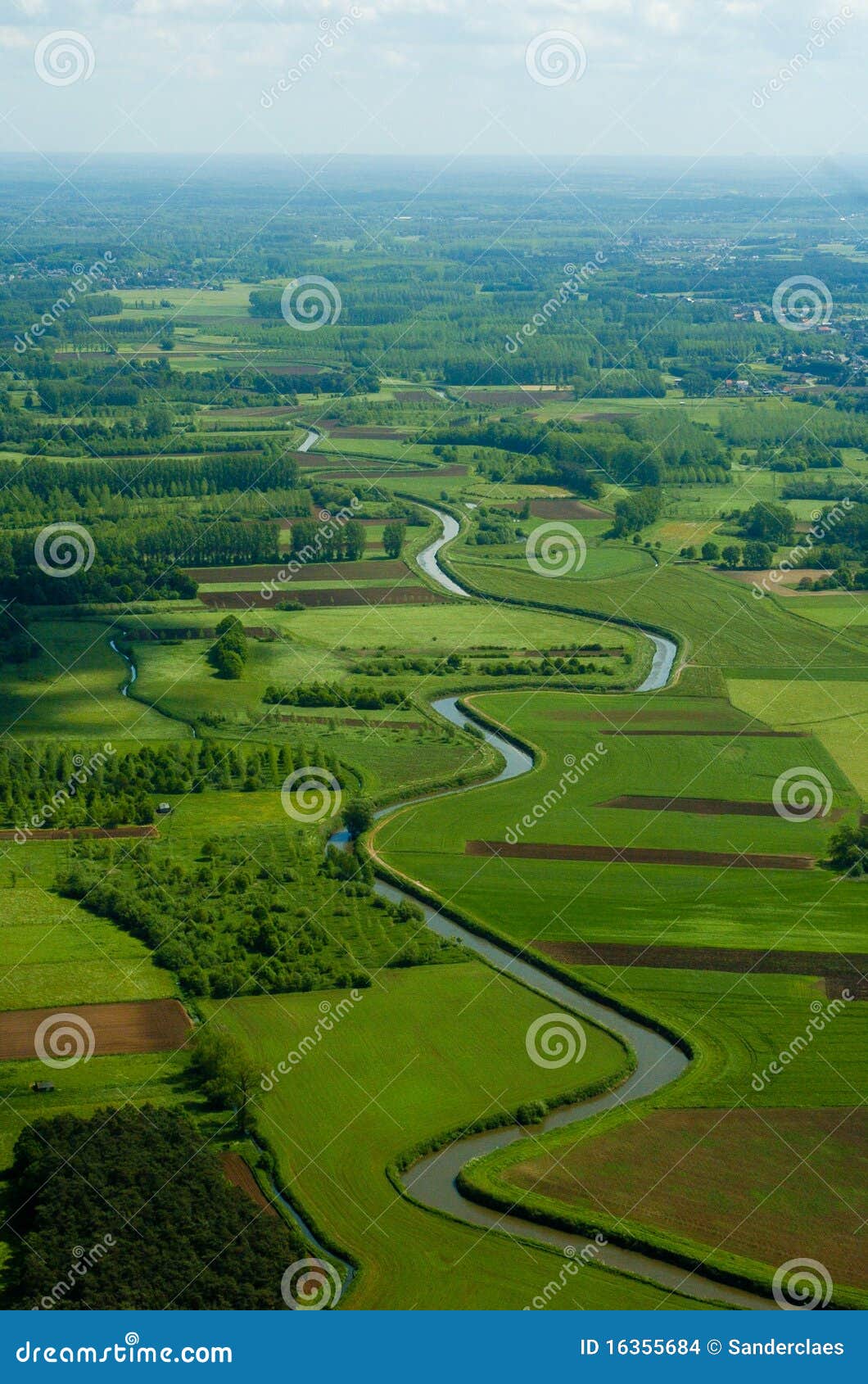 Meander stock photo. Image of green, river, brook, water - 16355684