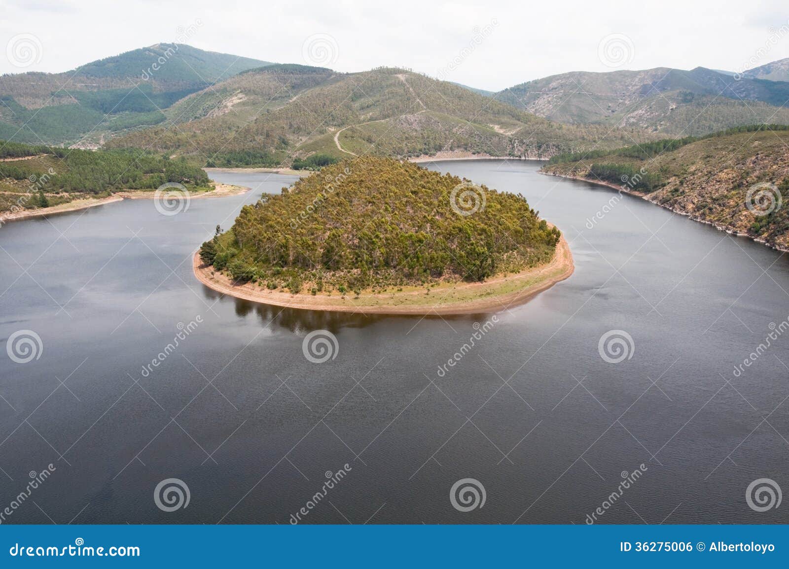 Meander of the Alagon River (Spain) Stock Photo - Image of park, alagon ...
