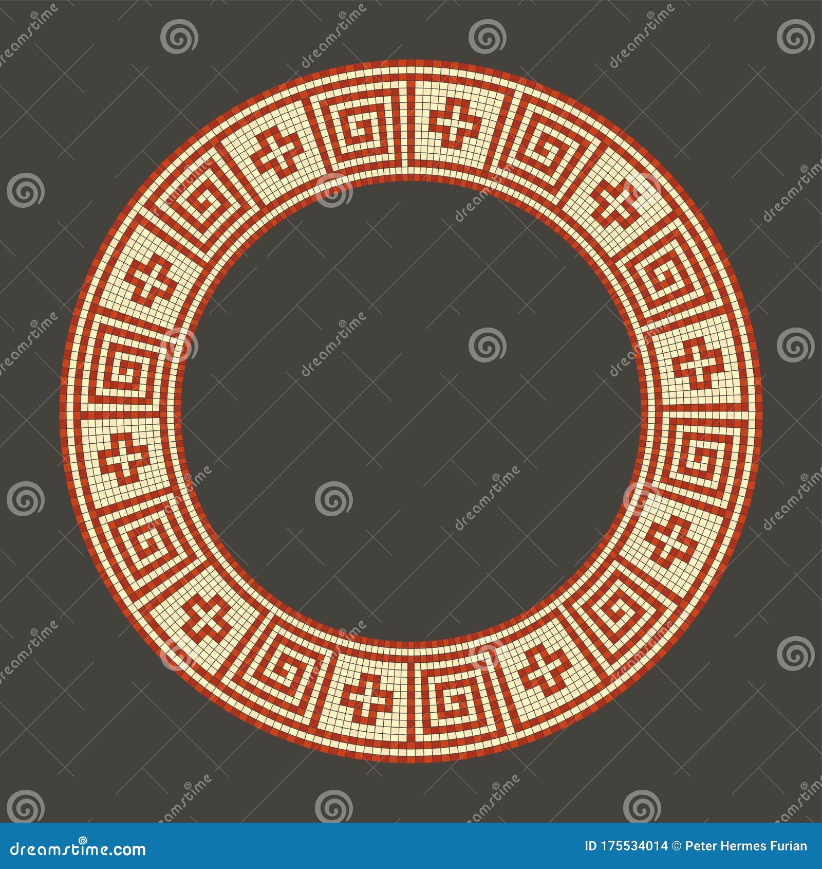 Circle Shaped Medieval Labyrinth Of Bayeux Cathedral In France Vector ...