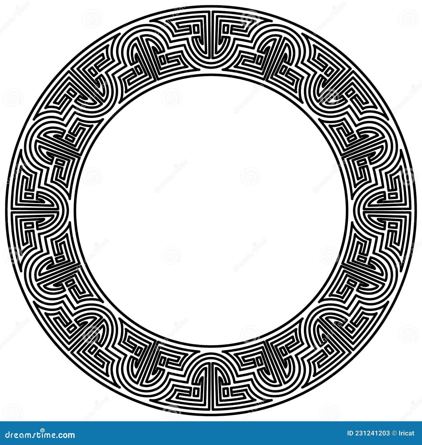 Disconnected Meander, Rectangle Frame Cartoon Vector | CartoonDealer ...