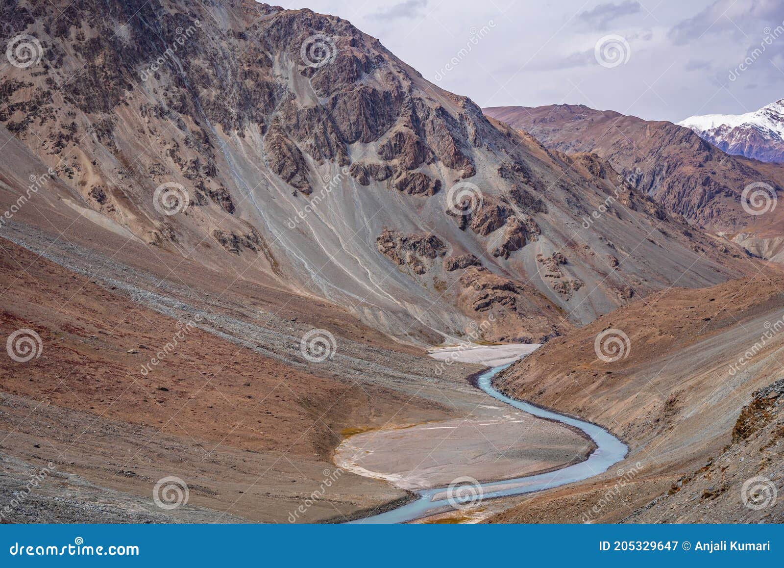 Meander river stock image. Image of deposit, concave - 205329647
