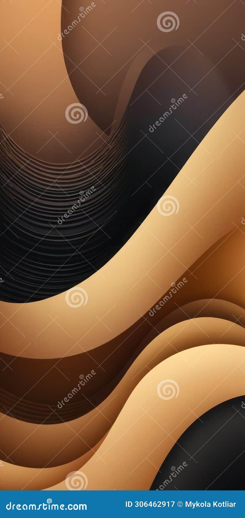 Meander Shapes in Black and Brown Stock Image - Image of black ...