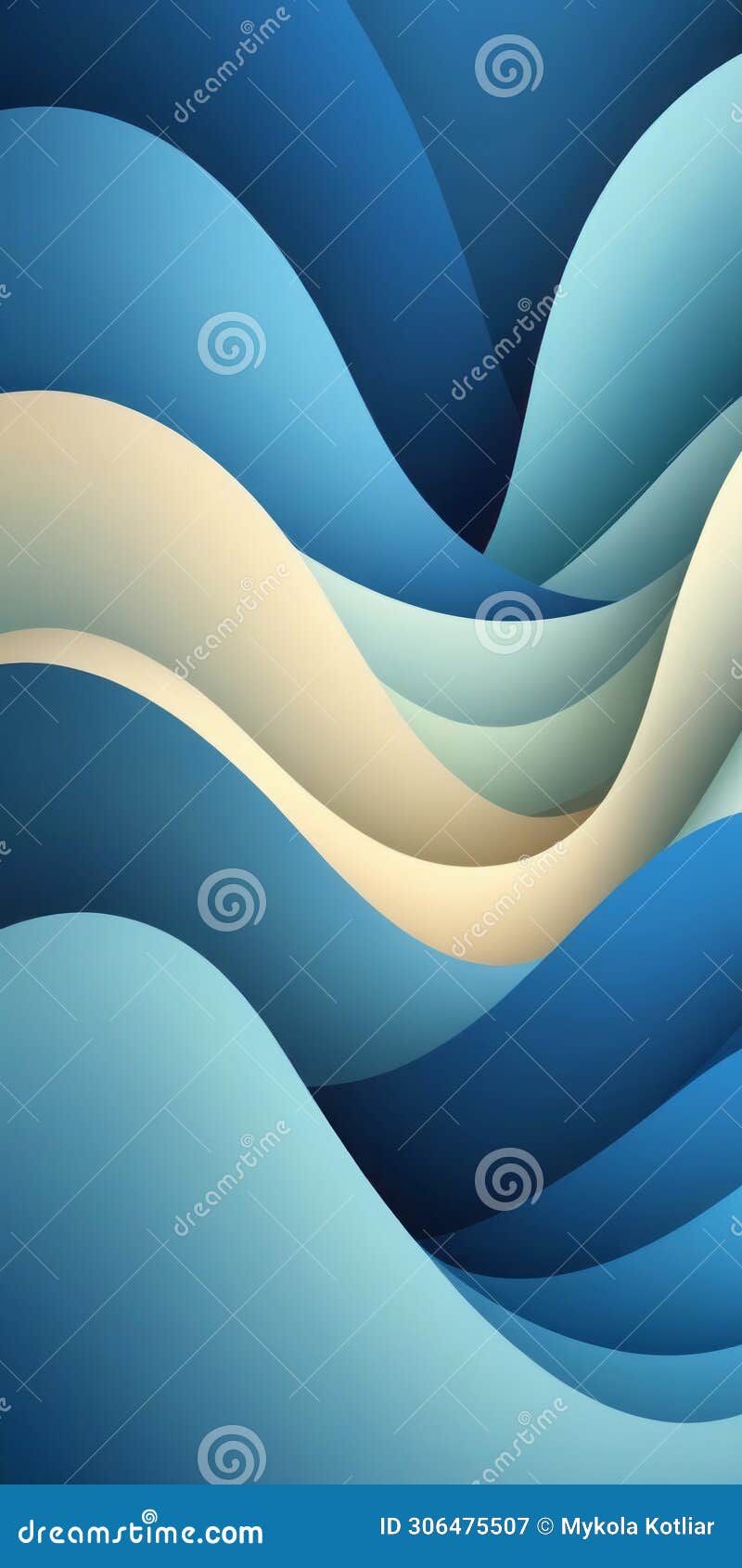 Meander Shapes in Blue and Ivory Stock Image - Image of background ...