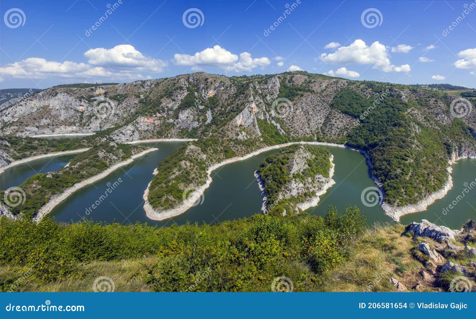Meanders of the River Uvac, Serbia Stock Photo - Image of environment ...