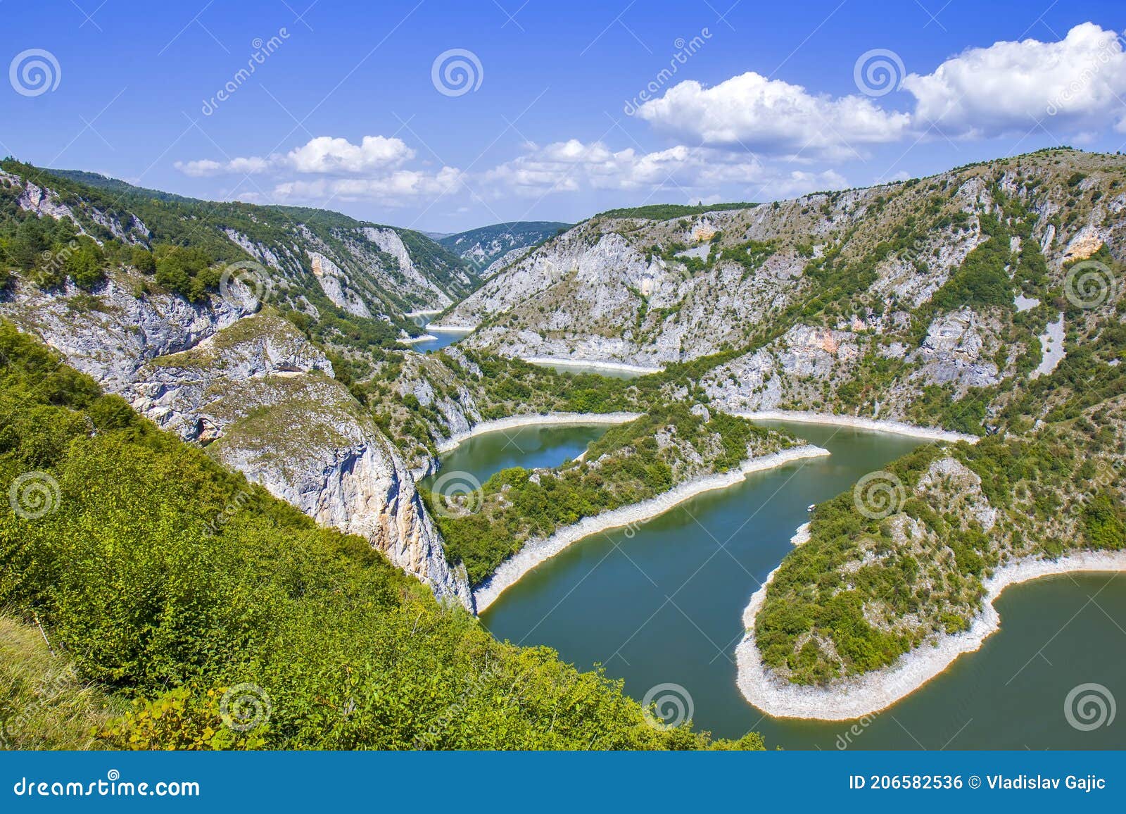 Meanders of the River Uvac, Serbia Stock Photo - Image of landmark ...