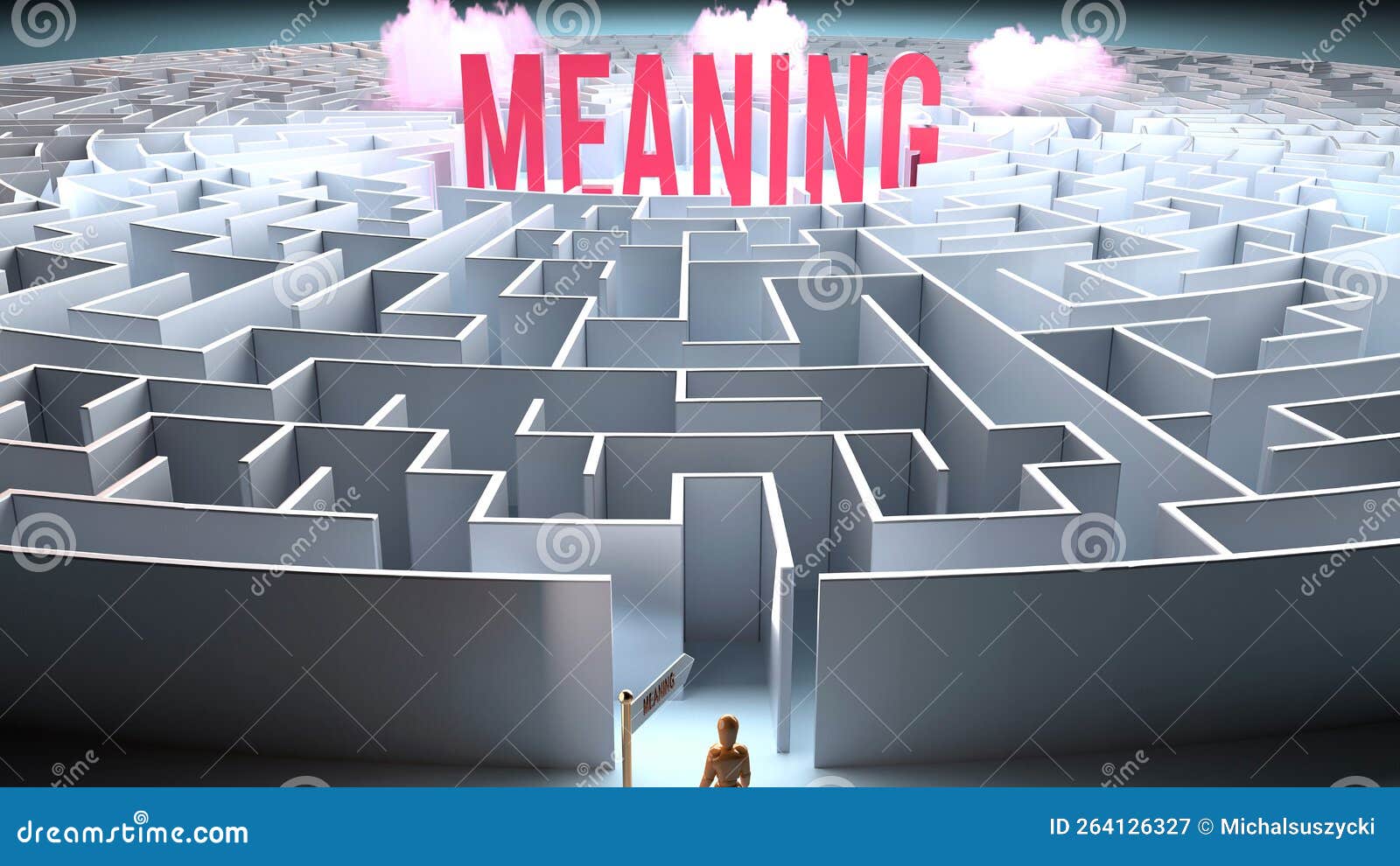 Meaning and a Complicated Path To it Stock Illustration - Illustration ...