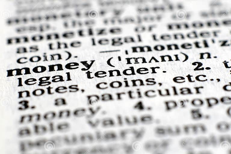 The meaning of Money stock photo. Image of word, currency - 6258866